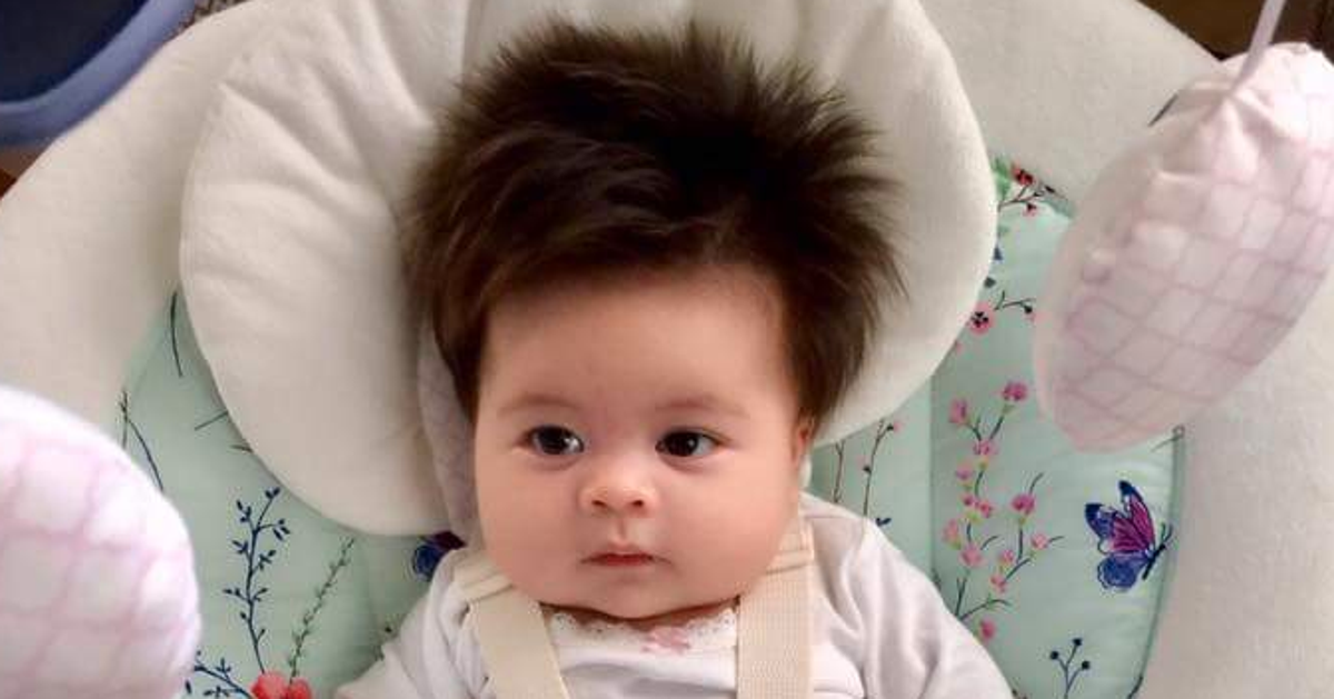 This Two-Month-Old Baby Is Giving Us (And Her Bald Dad) Serious Hair ...