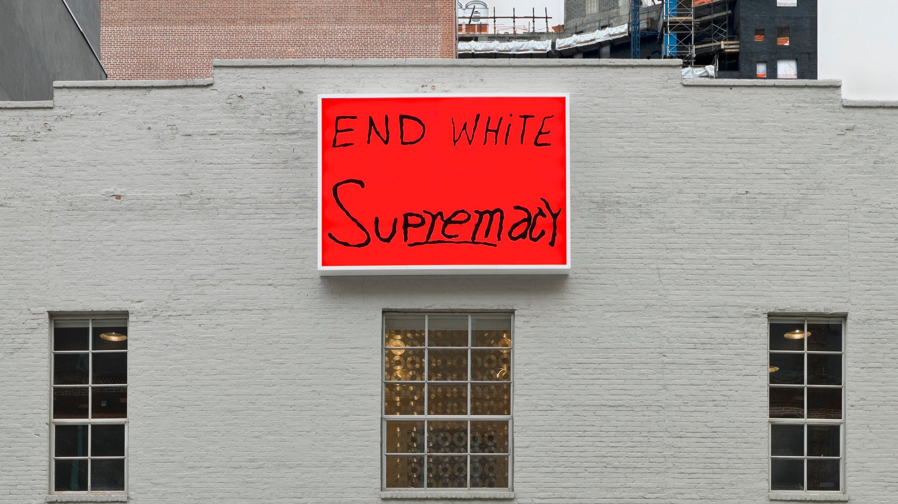 Historic 'End White Supremacy' Sign Reinstalled In New York City | HuffPost