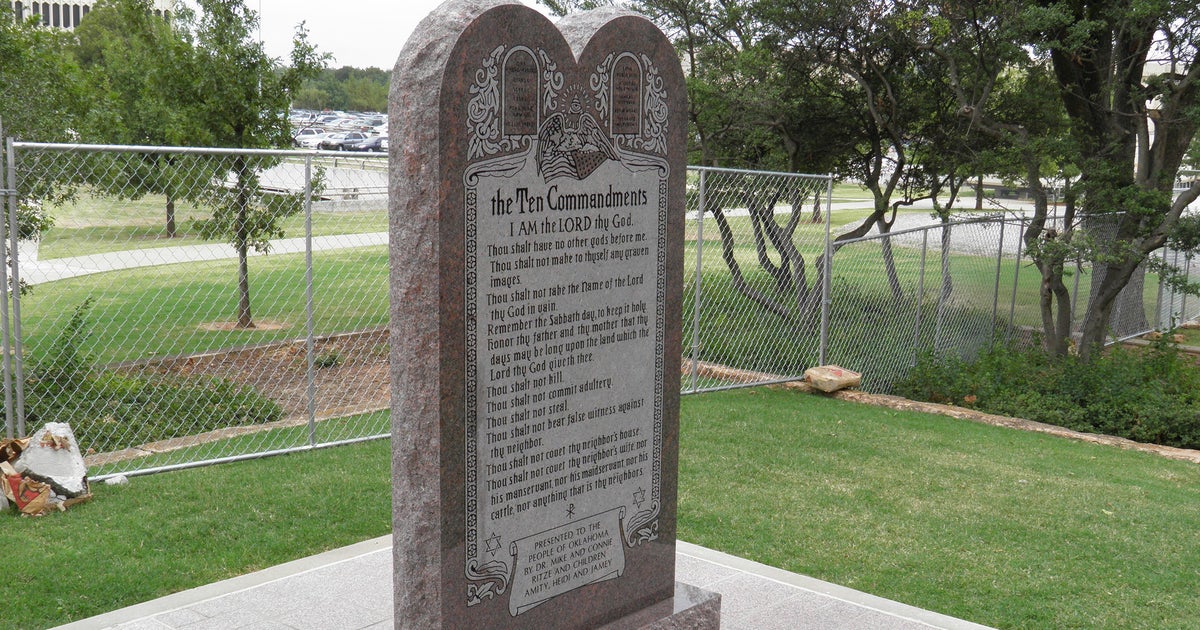 Oklahoma's Top Court Says State Must Remove Ten Commandments Monument ...