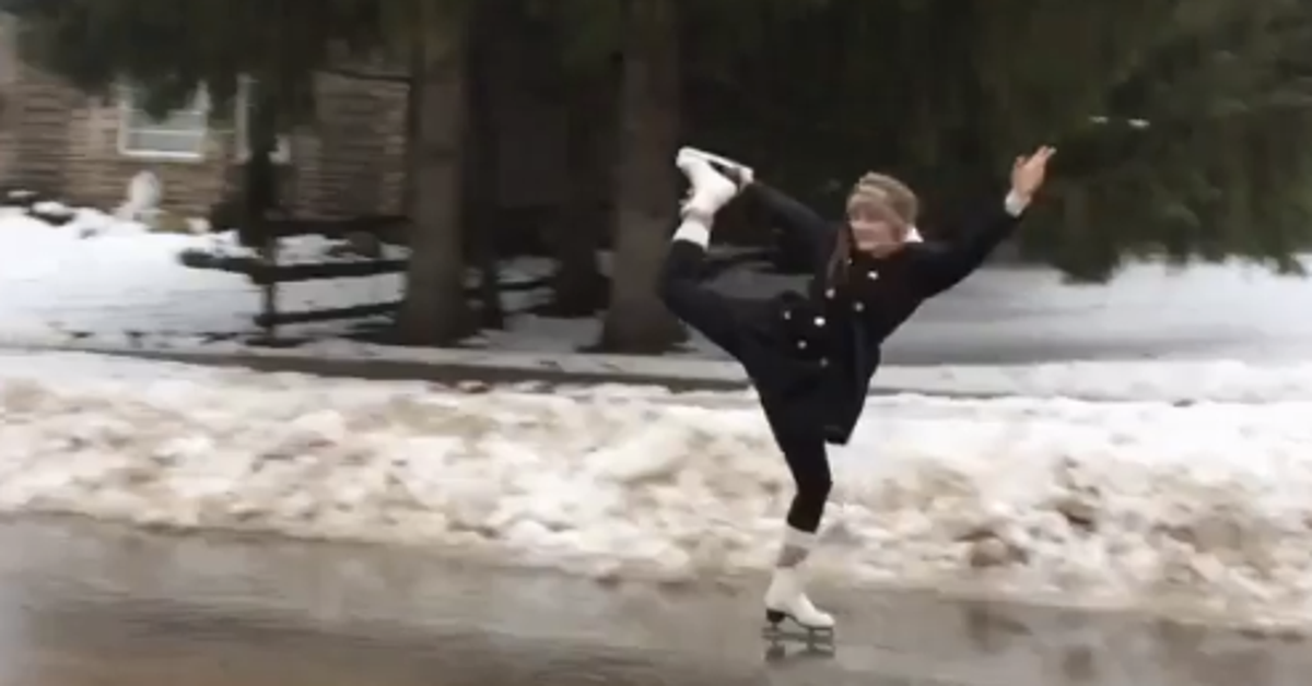 Freezing Rain Sparks Impromptu Ice Skating In Canadian Streets ...