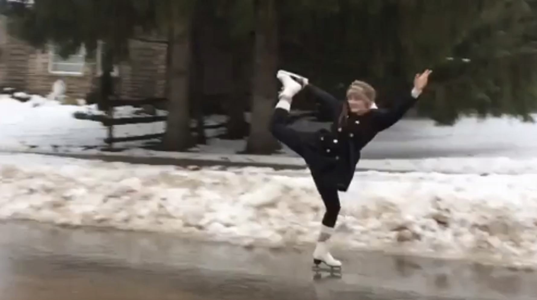 Freezing Rain Sparks Impromptu Ice Skating In Canadian Streets ...