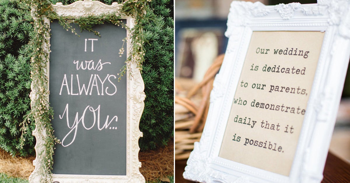 18 Wedding Signs That Add Even More Romance To The Big Day | HuffPost Life