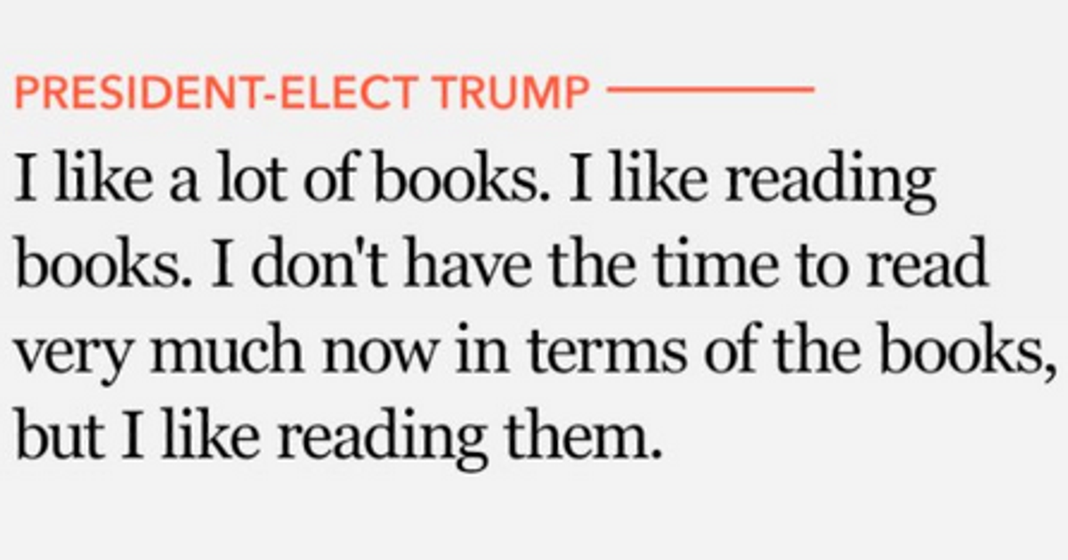 Donald Trump Clearly 'Likes Reading Books' If They're About Him ...
