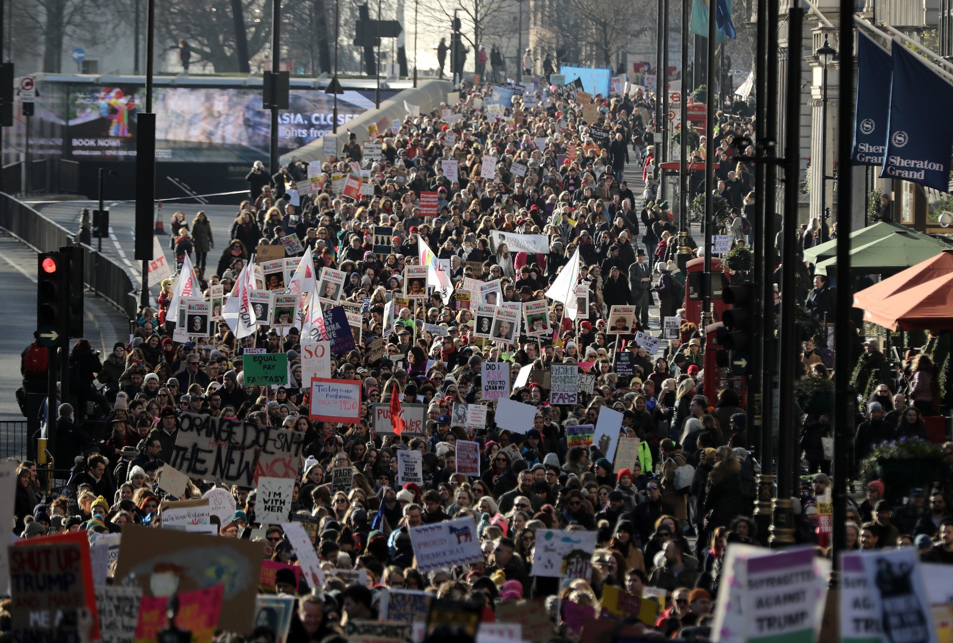 Women's March London: Thousands Take To The Streets In Startling Show ...