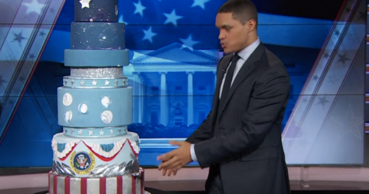 Trevor Noah Gives Trump His 'Just Desserts' With Real Inaugural Cake ...