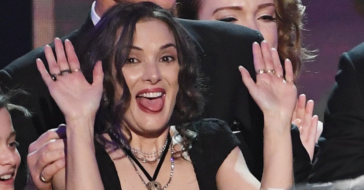 Here's The Real Reason For Winona Ryder's Many Faces At SAG Awards ...