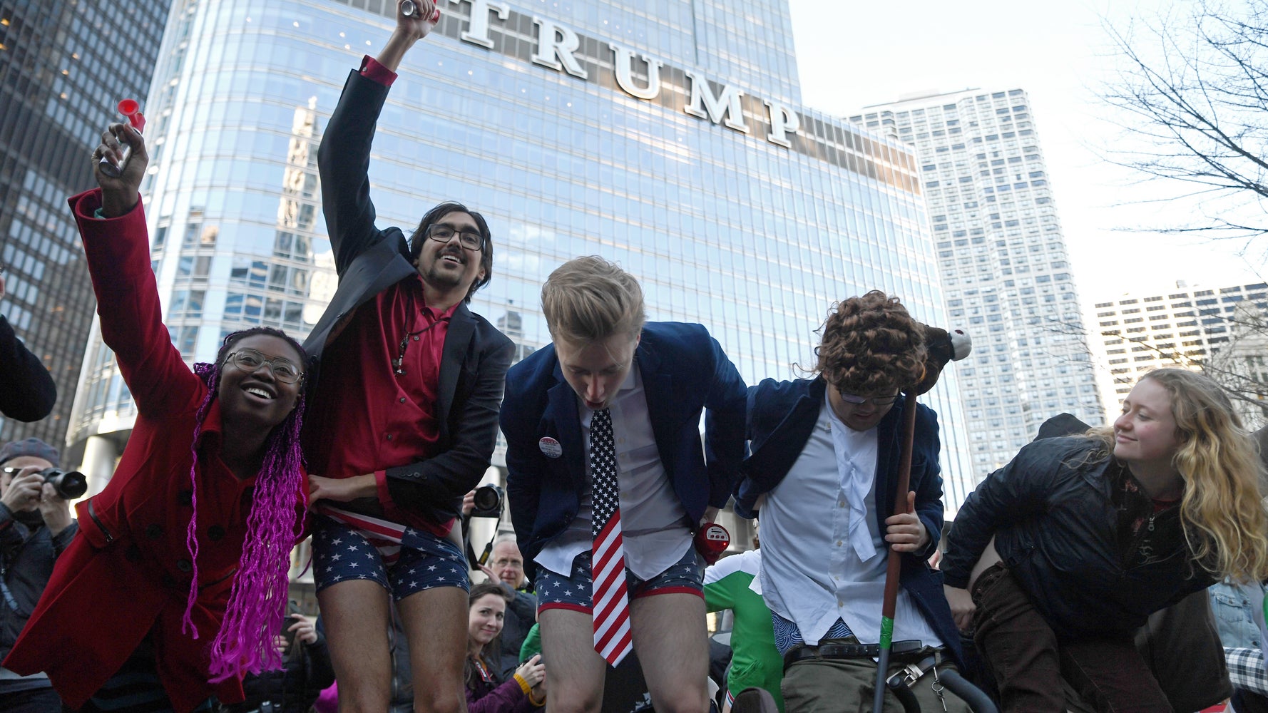 Cheeky Protesters Moon Trump Tower Chicago To Ass-ert Their Outrage ...