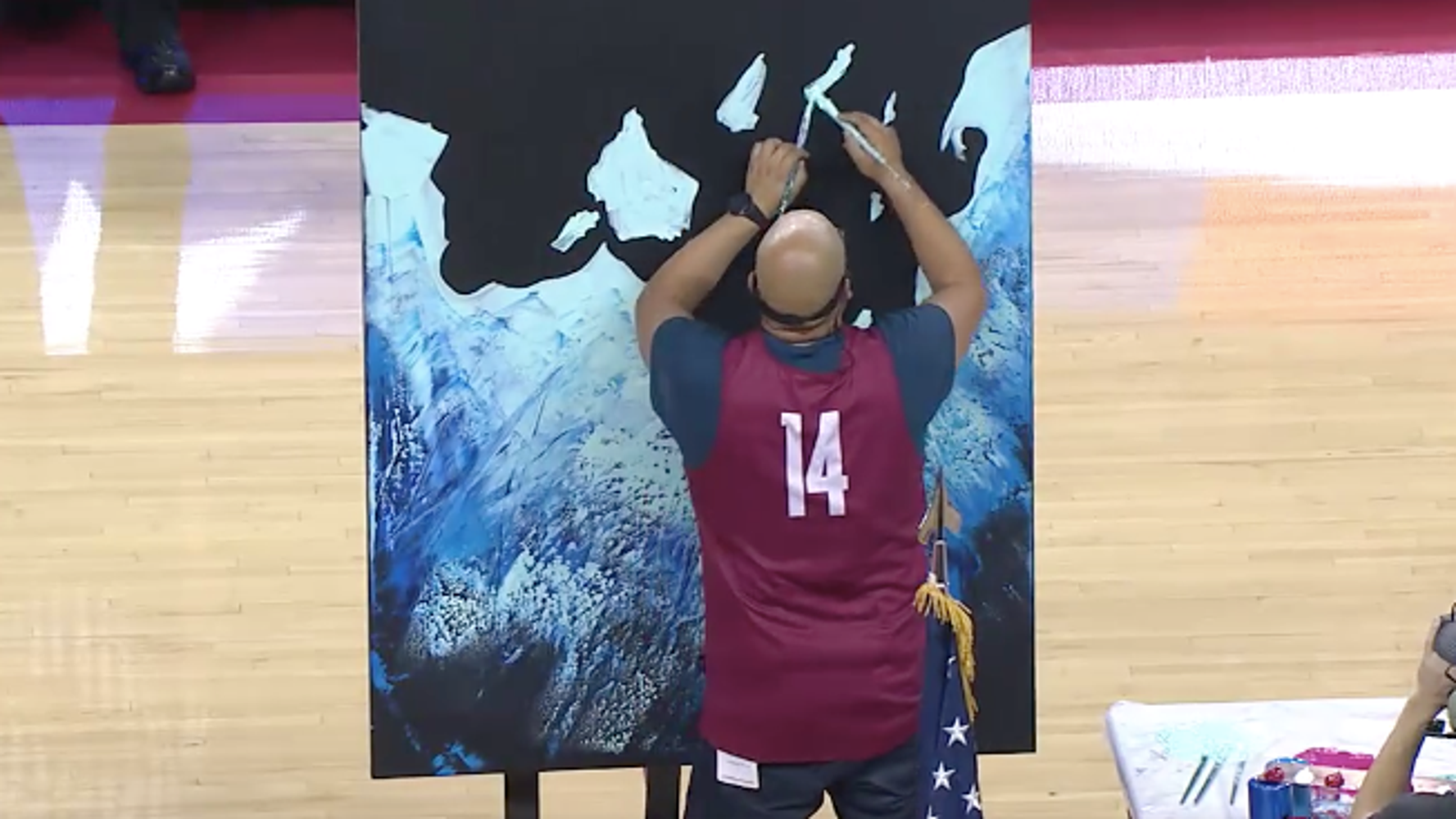 Artist's Inspiring National Anthem Performance Is A Literal Work Of Art ...
