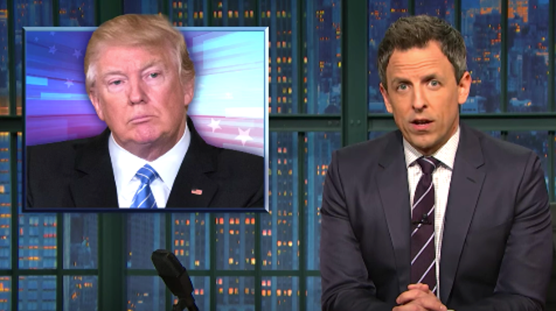Seth Meyers Predicts What Donald Trump Will Say During His First ...