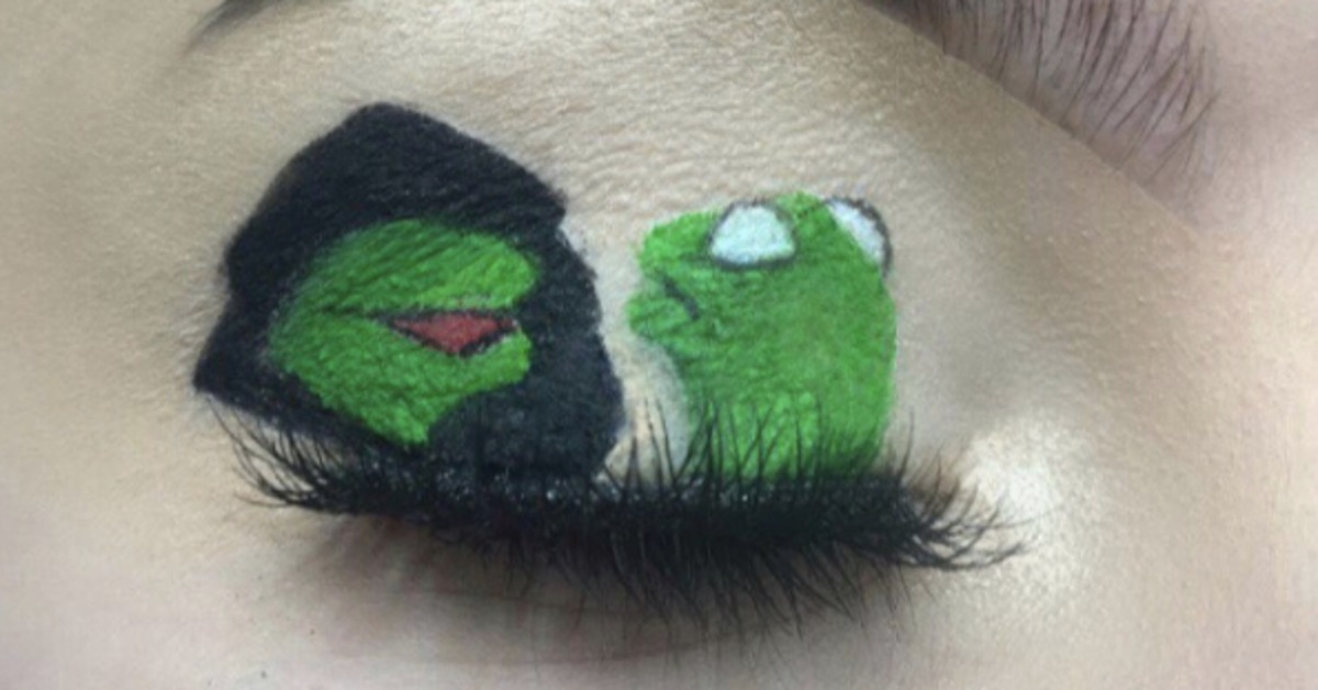 People Are Painting Viral Memes On Their Eyelids, Because The Internet ...