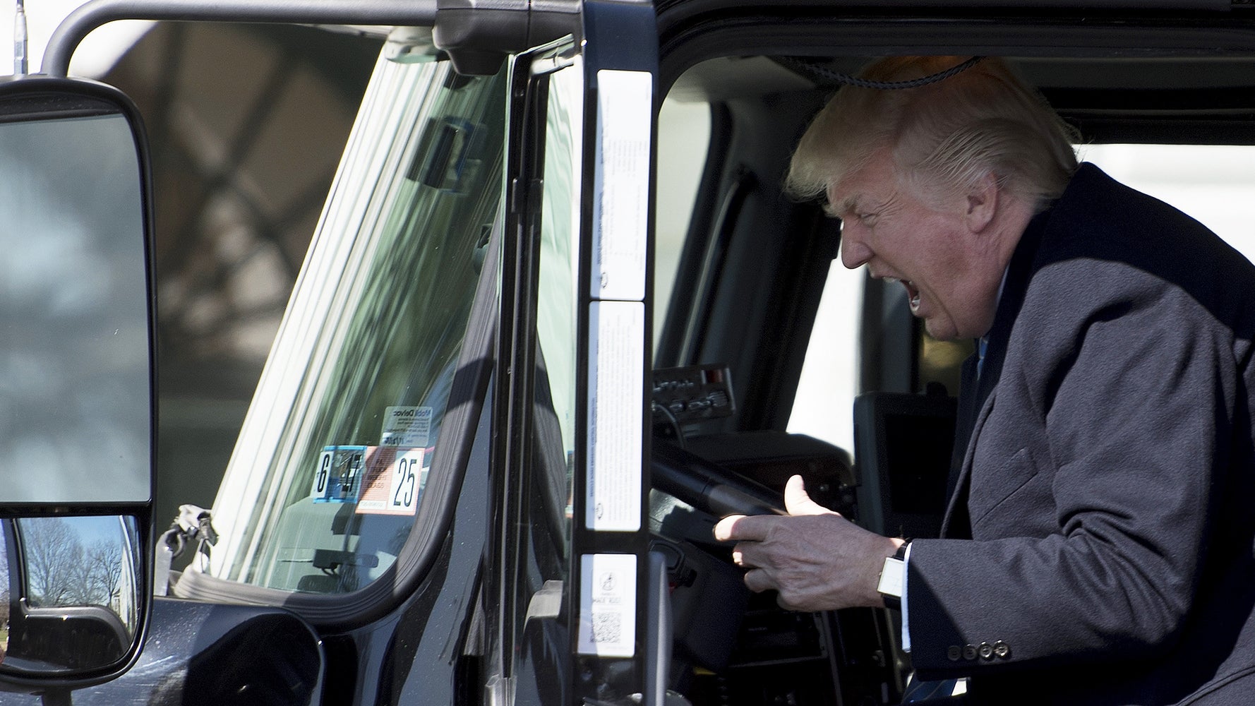 The Totally, Very Much Unedited Video Of Trump's Truck Photo Op | HuffPost