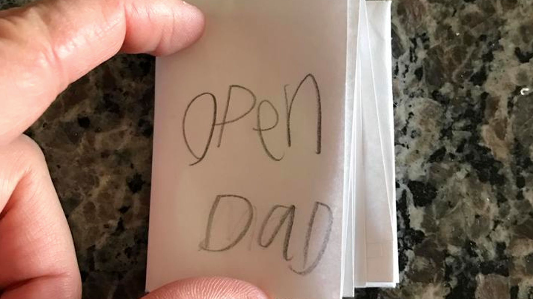 Seven-Year-Old Gives Dad Folded Piece Of Paper With Secret Message ...