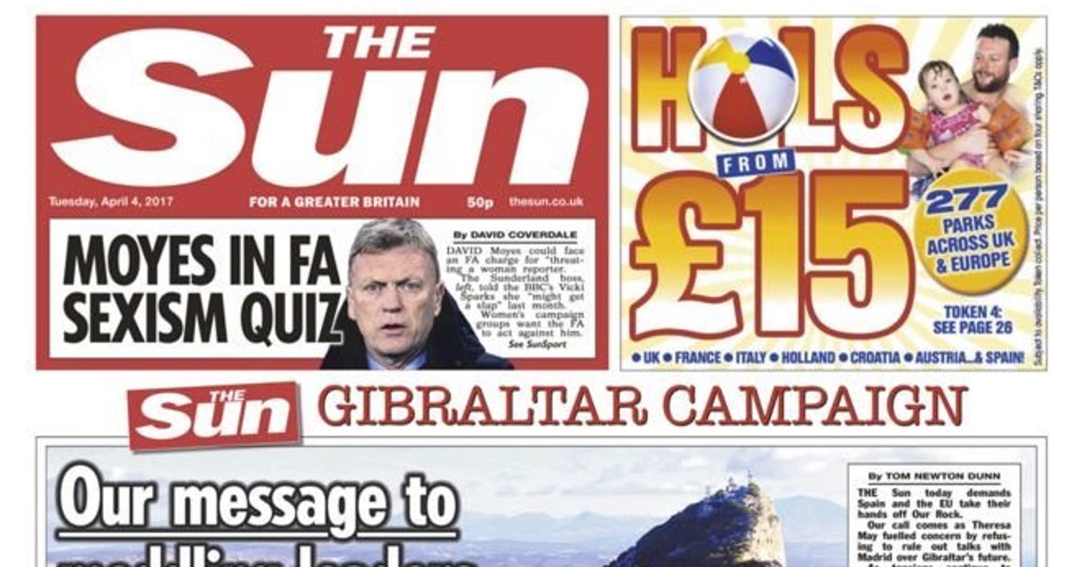 The Sun Front Page Has A Rather Contradictory Message On How We Should ...
