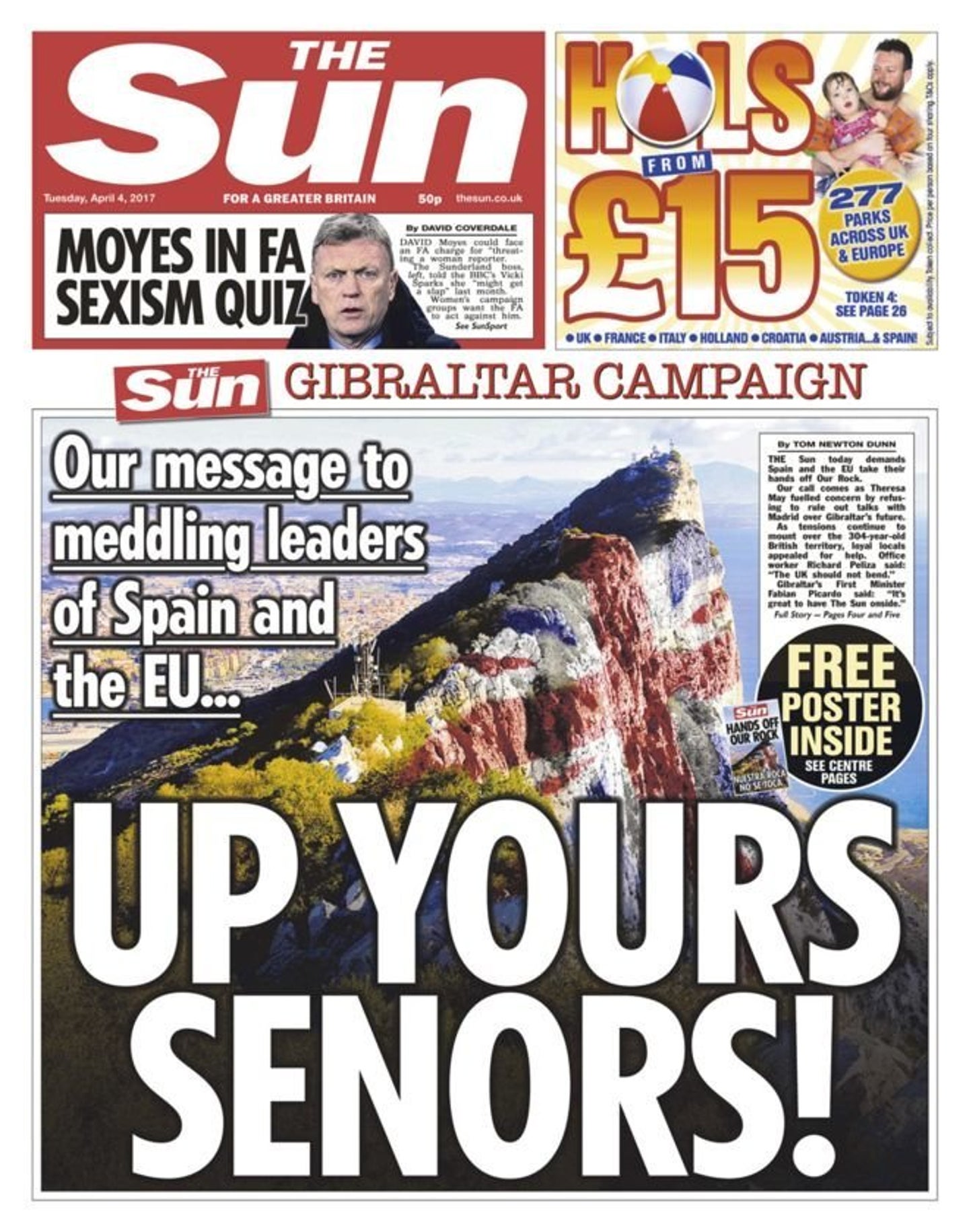 The Sun Front Page Has A Rather Contradictory Message On How We Should ...