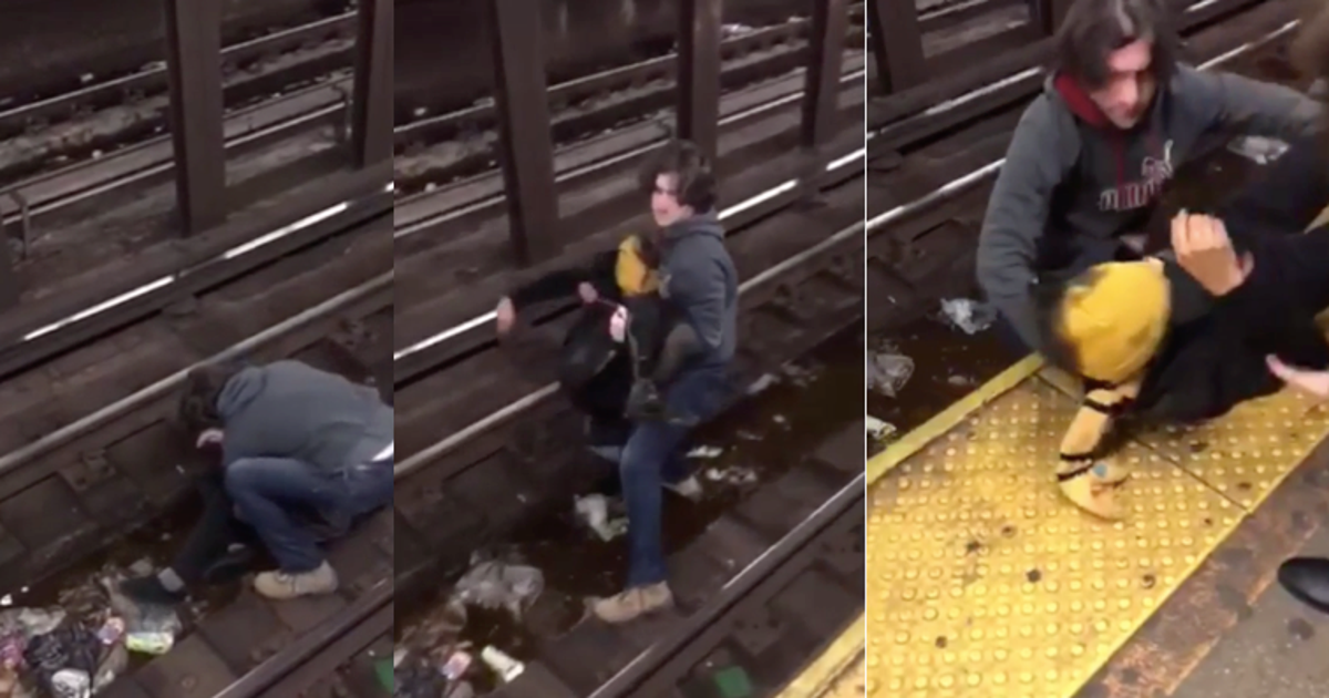 Dramatic Video Shows Hero Rescuing Fallen Man On Subway Tracks ...