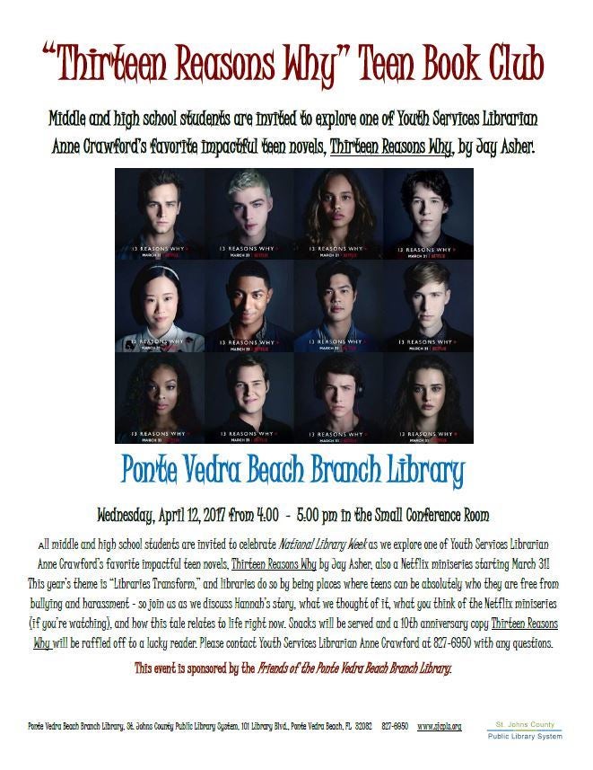 Libraries Transform: 13 Reasons Why Book Club | HuffPost Contributor