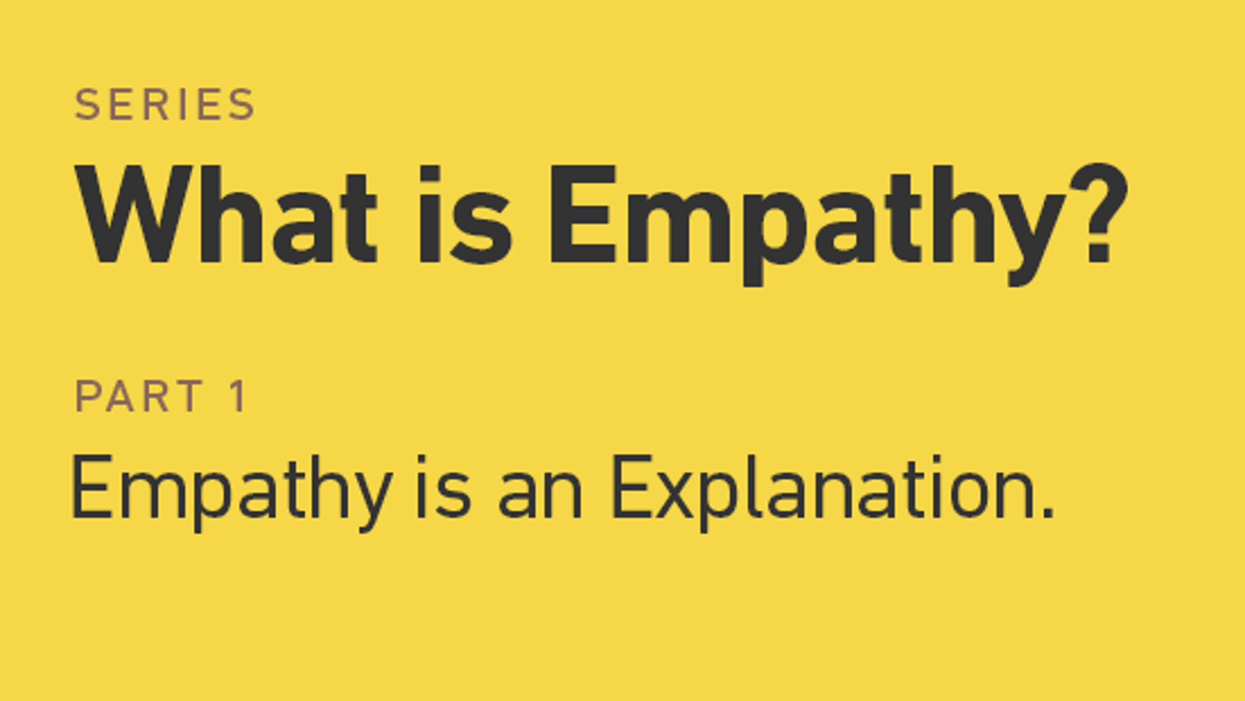 Empathy Is An Explanation Huffpost Contributor