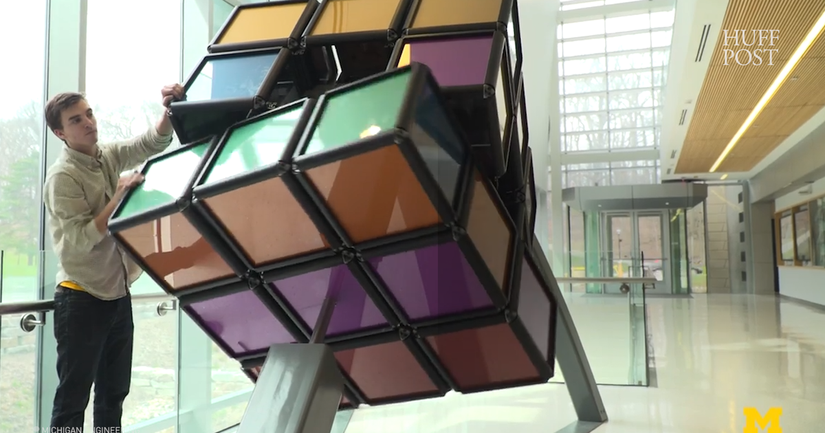 Students Create 1,500-Pound Rubik's Cube | HuffPost Videos