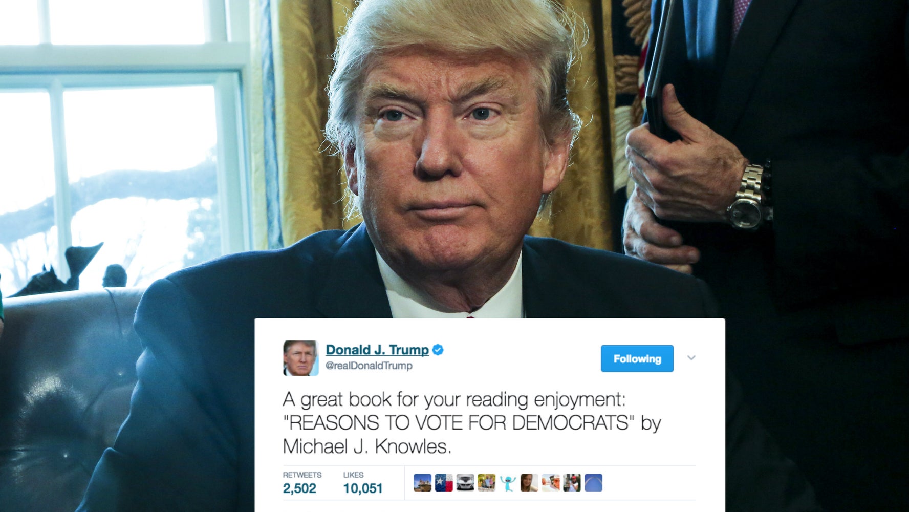 Trump Urges Twitter Followers To Read A Completely Blank Book ...