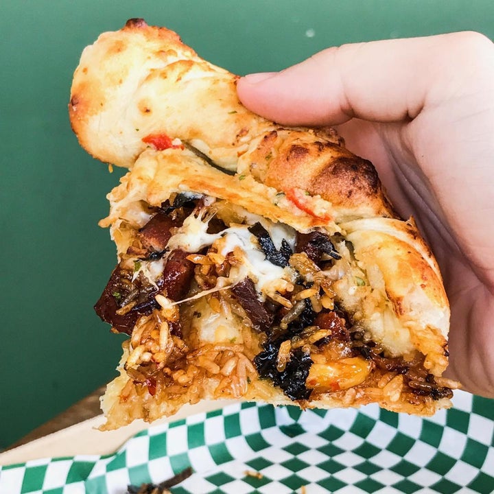 These Calzones Are Stuffed With Spam Musubi And The Cheese Pulls Are ...