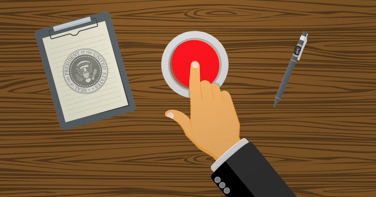 Trump Has A Red Desk Button, But It Doesn't Do What You'd Expect ...