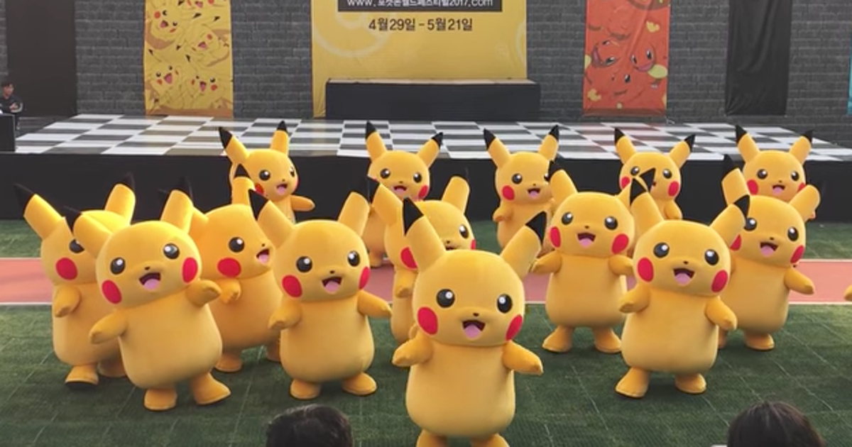 Men In Suits Crash A Pikachu Dance And Brutally Drag The Weakest One ...