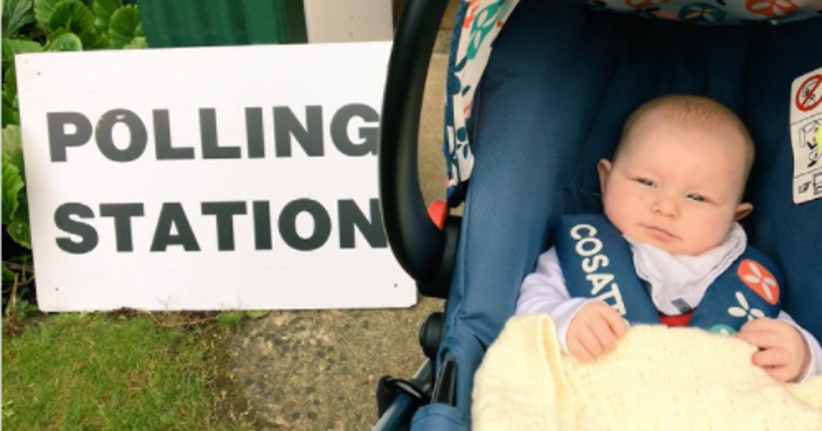 General Election 2017: Parents Take Kids And Babies To Polling Stations ...