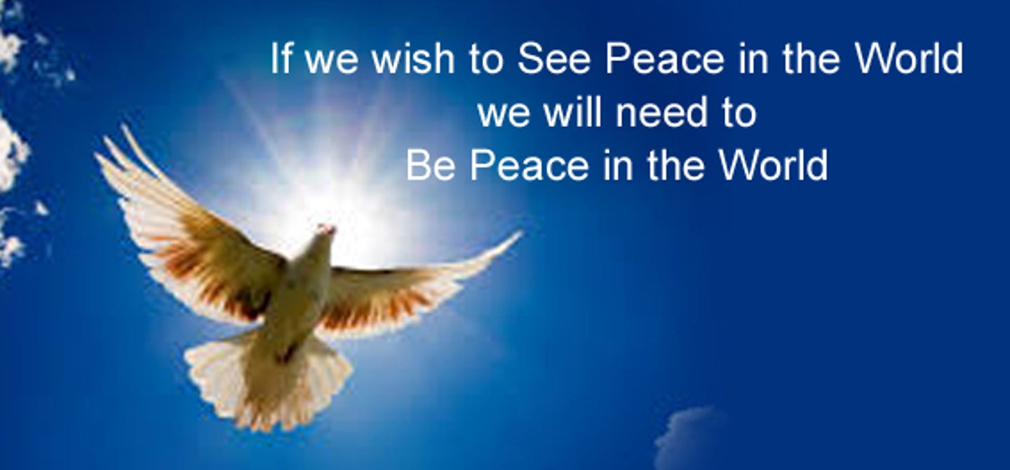 If We Wish to See Peace in the World, We Will Need to Be Peace in the ...