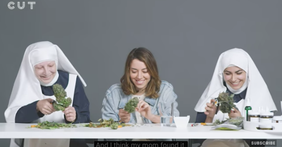 Aubrey Plaza Spent Some Quality Time Smoking Pot With The Weed Nuns ...