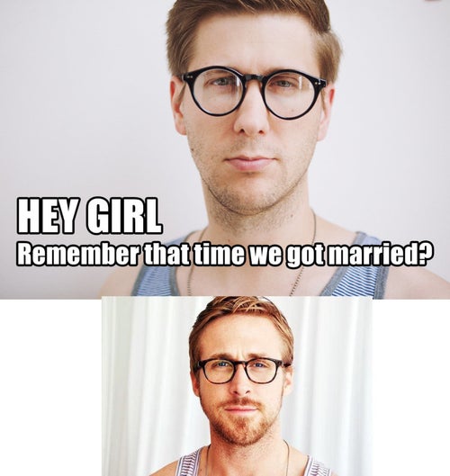 Ryan Gosling Glasses Hey Girl