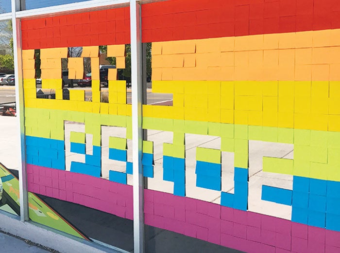 Post-It note art installation supports LGBTQ+ employees | HuffPost ...