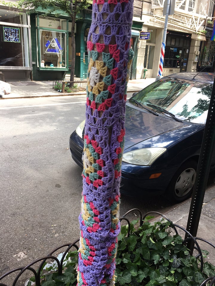 Street art in the form of crochet trees | HuffPost Contributor