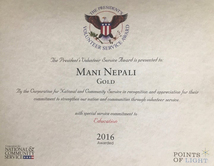 Mani Nepali Paneru Decorated With President’s Award | HuffPost Contributor