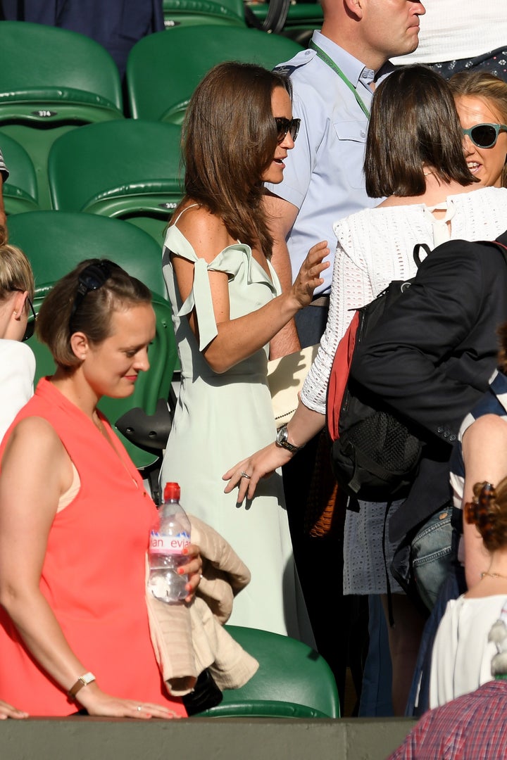 Pippa Middleton Watches Wimbledon In Stunning Mint Green Dress By A