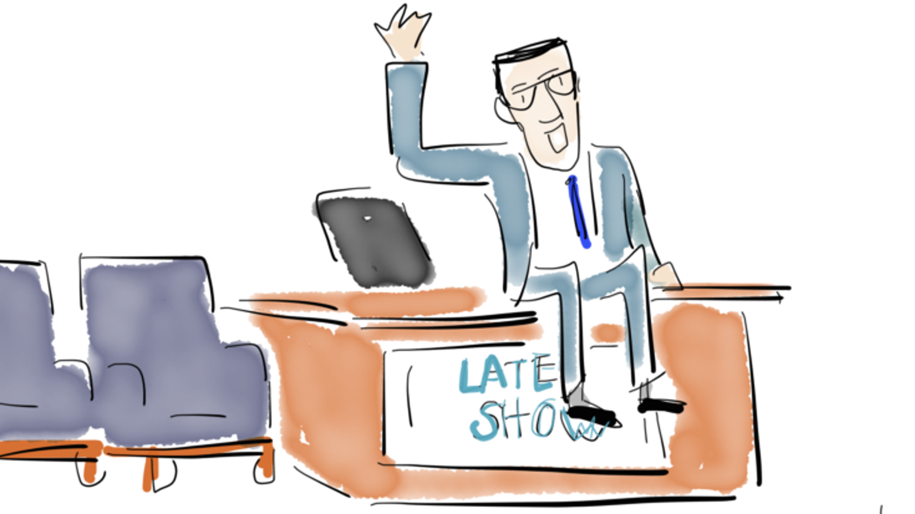 New Yorker Cartoonist Live-Draws Stephen Colbert's 'Late Show' | HuffPost