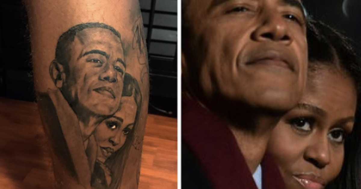 Football Player Shows His Love For The Obamas With An Epic Tattoo ...