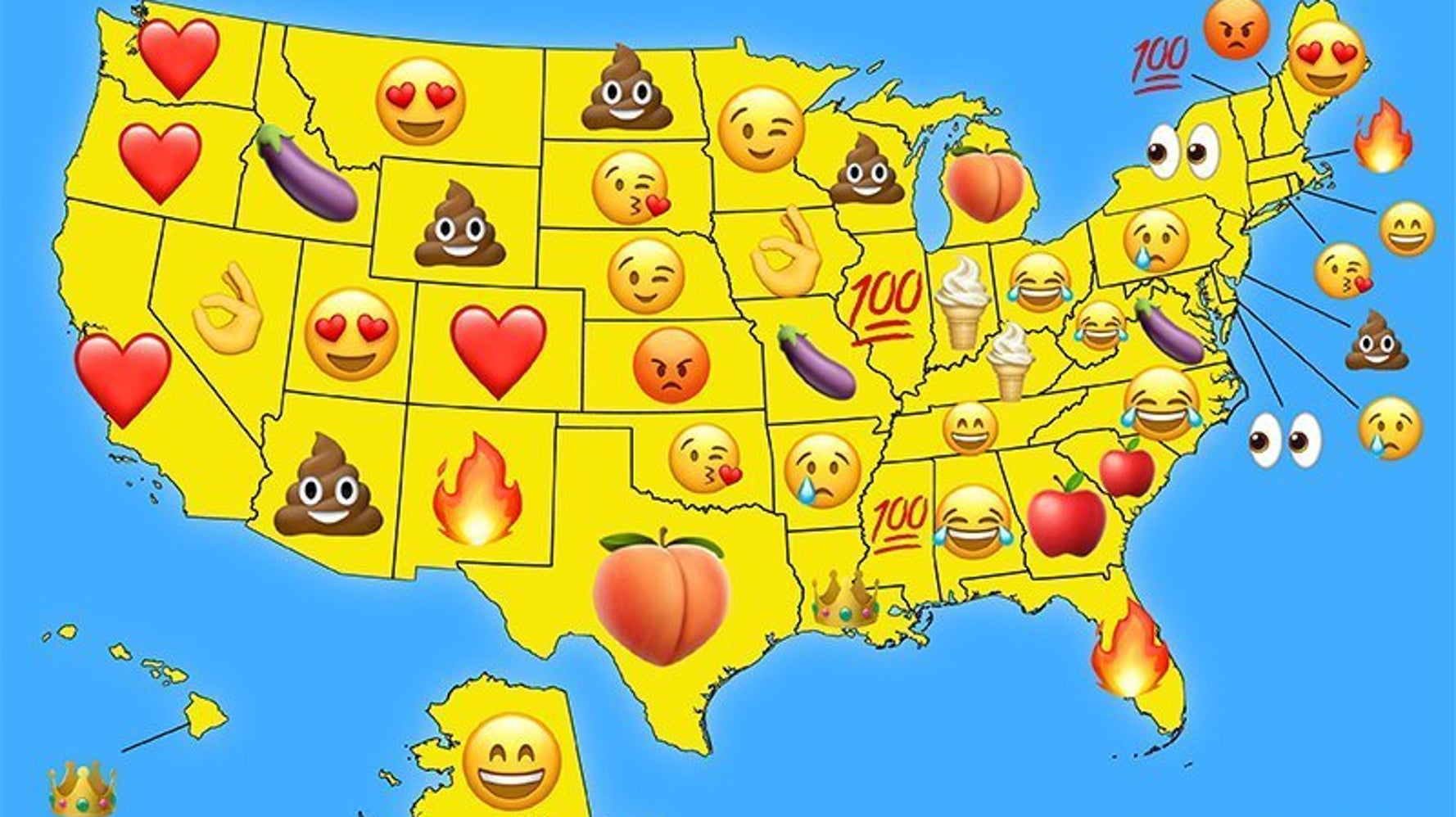 This Map Shows Which Emoji People Are Most Into In Each State ...