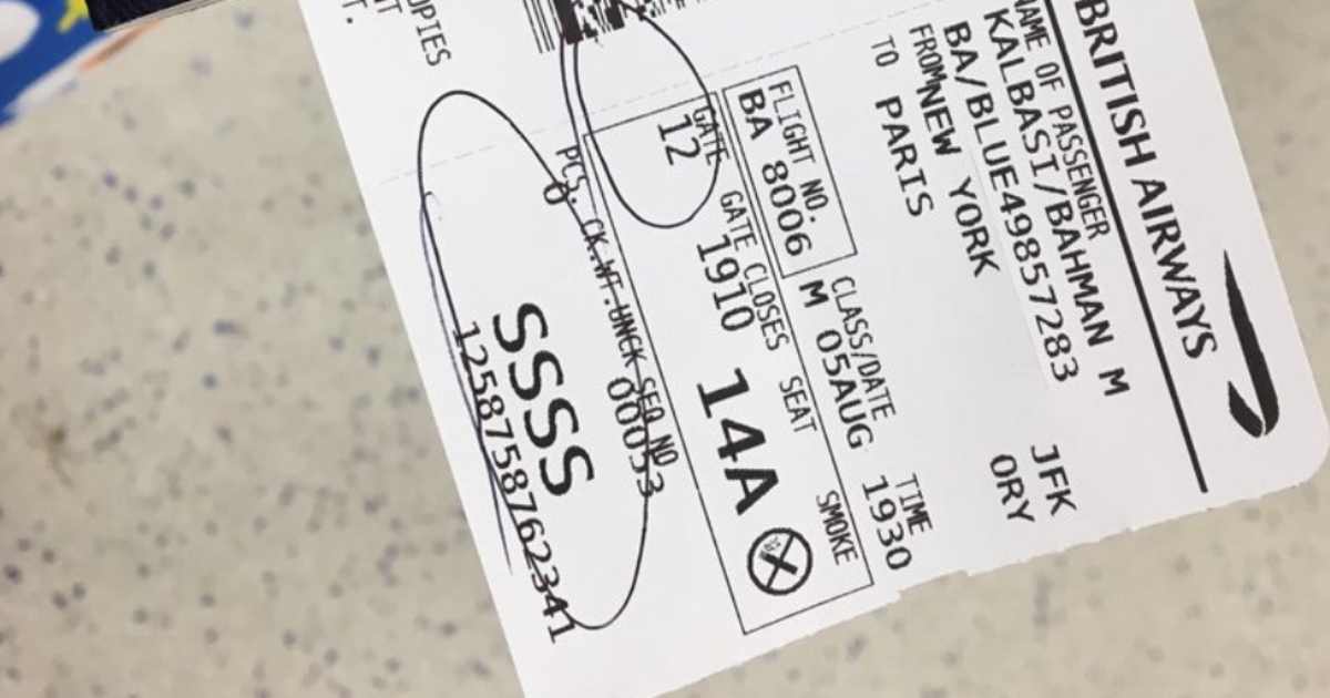 This Is What It Means If You Have 'SSSS' Written On Your Boarding Pass ...