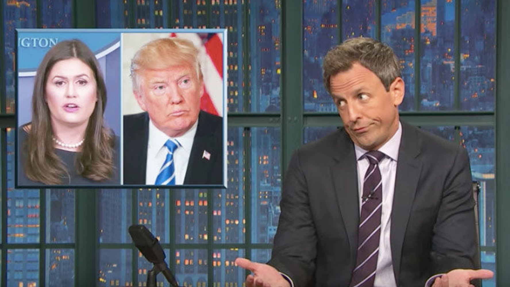 Seth Meyers: Trump's 'Unhinged' Tweets Are Haunting His Staff | HuffPost