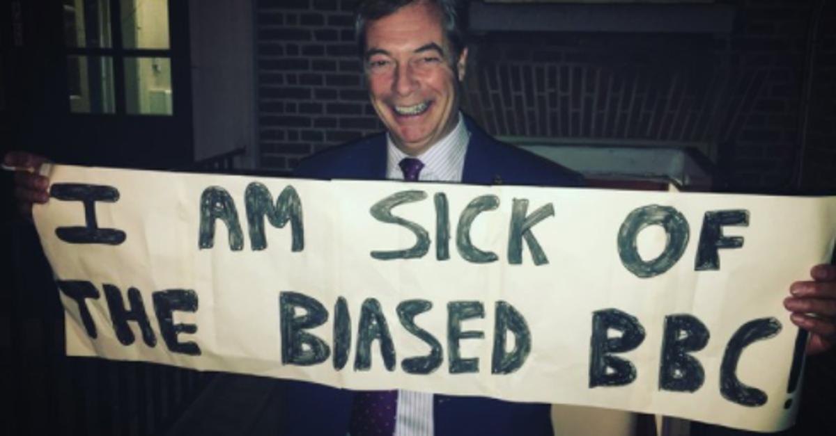 Nigel Farage Held Up A Sign On Twitter And People Had A Lot Of Fun With ...