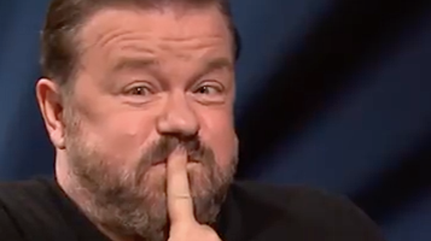 Try Not To Laugh At Ricky Gervais Facial Expressions Huffpost Entertainment