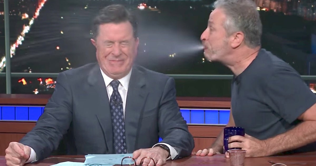 Stephen Colbert And Jon Stewart Swap Some Spit For A Good Cause ...