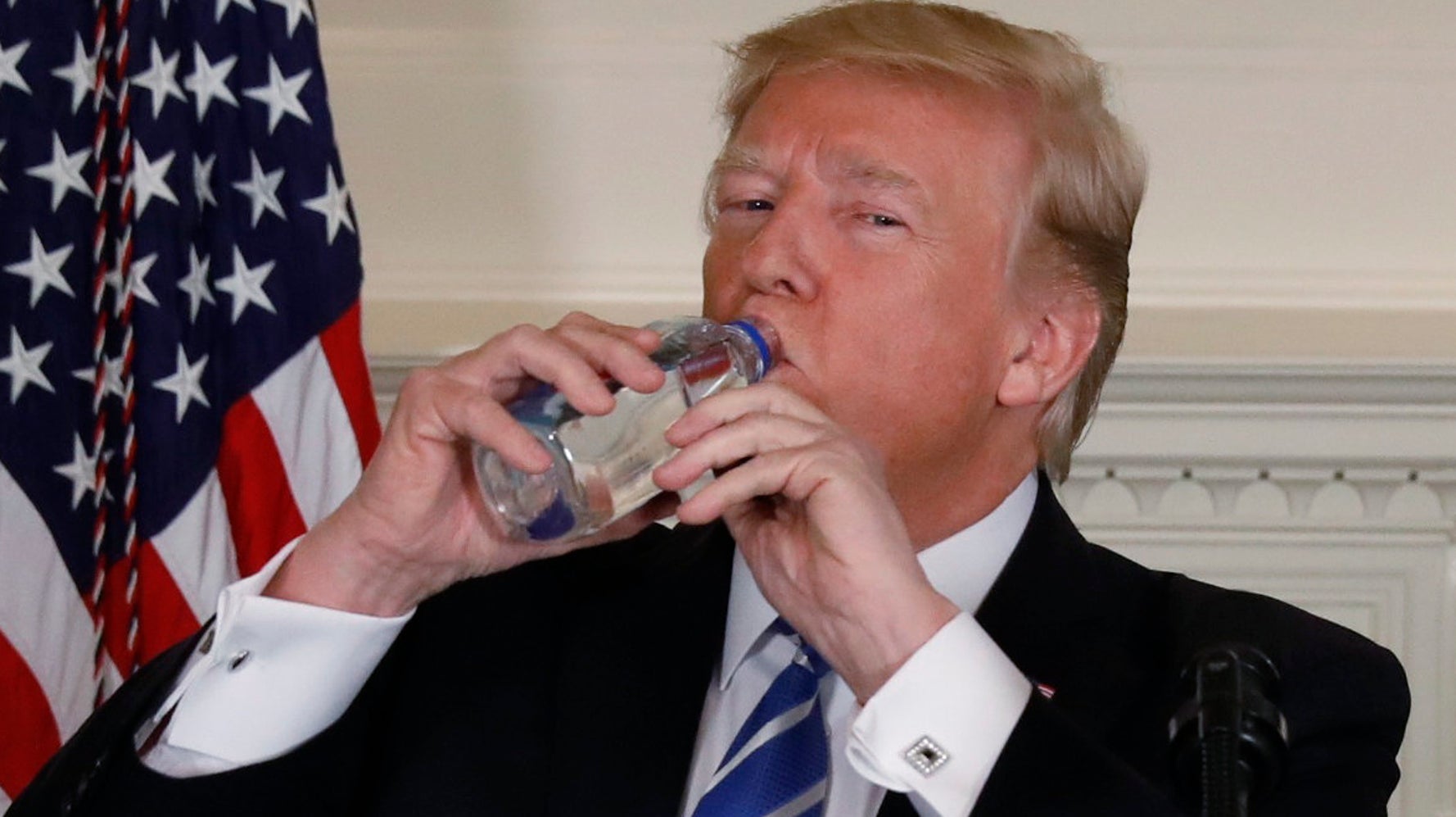 Thirsty Trump's Desperate Dash For Water Has Everyone Crying With ...