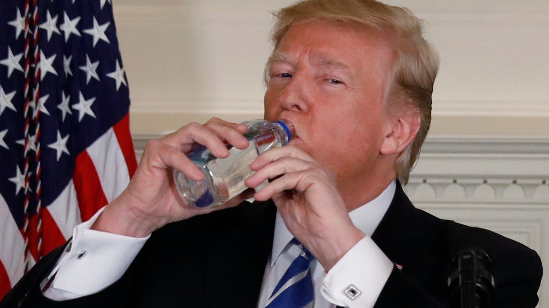 People Are Hilariously Reimagining Donald Trump’s Awkward Water Bottle ...