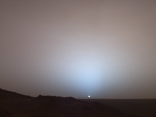 Curiosity Rover Sees Stunning Bluetinted Sunset On Mars NASA Rover