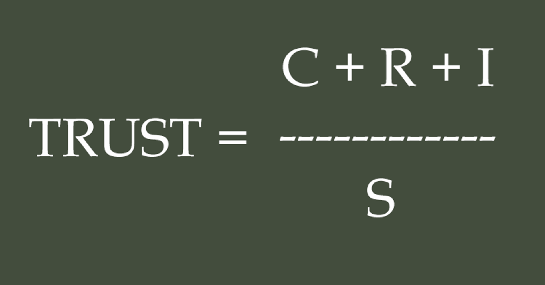 The Formula to Build Trust | HuffPost