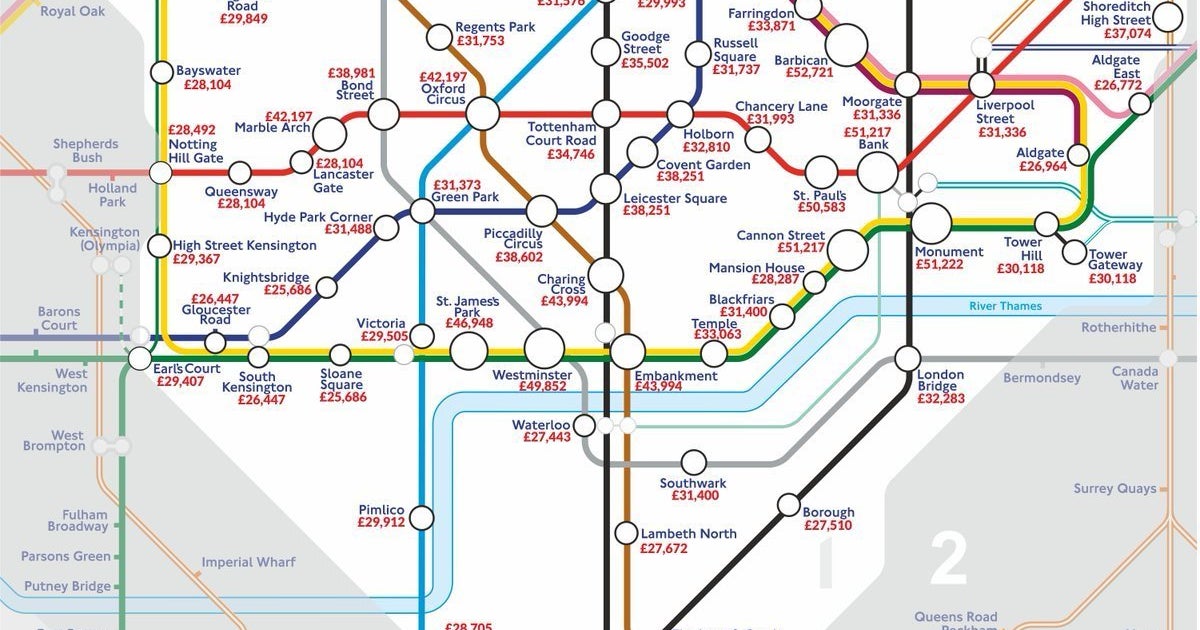 London ‘Salary Tube Map’ Shows Where The Highest Paid Jobs Are ...