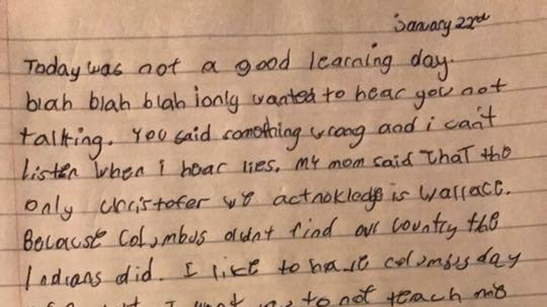 This Kid's Letter To His Teacher For 'Lying' About Christopher Columbus ...