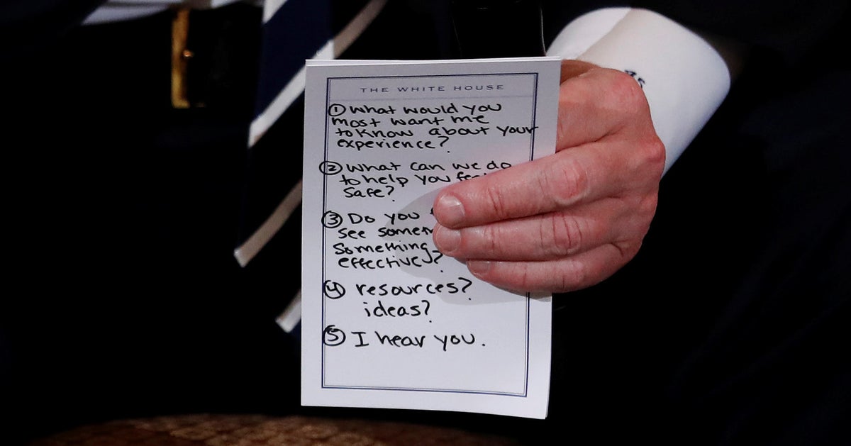 Donald Trump Needed Notes Reminding Him To Listen In ‘Listening Session ...