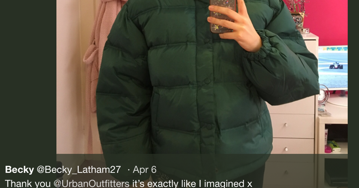Urban Outfitters Puffa Jacket Photograph Goes Viral After Woman Shows ...